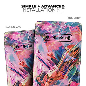 DesignSkinz Liquid Abstract Paint Remix V73 Protective Vinyl Decal Wrap Skin Cover Compatible with The Samsung Galaxy S20 (Screen Trim & Back Glass Skin)