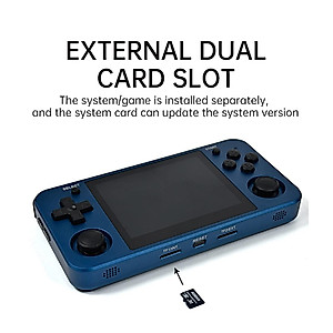 Petforu RG351MP Handheld 128GB/20,000 Games Console Metal Version 3.5-inch (Blue)