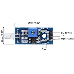 uxcell Photosensitive Diode Sensor Light Detection Photodiode Module with Digital Output for Smart Car 3pcs