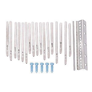 Thumb Piano Keys Set Kit, Bridge Saddle and 17 Stainless Steel Keys for Kalimba Thumb Piano DIY Replacement Parts Keyboard instrument accessories