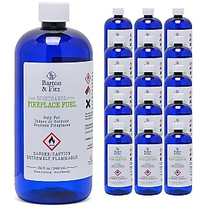 Fireplace Fuel, Ventless, Bio-Ethanol, Clean Burning/Eco-Friendly (1000mL /32 oz.) - (Pack of 16)