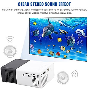 Phone Projector High Peak Mini Space Black Mini Stylish Home Theater Portable Led Projector Projectors Multimedia Player Us Plug Black White (Black and White)