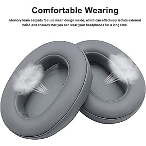 WH-XB900N Replacement Ear Pads Potein Leather Earpads Cover Quite-Comfort Sponge Ear Cushion Pad Earmuff Repair Parts Compatible with WH-XB900N On-Ear Headphone(Grey