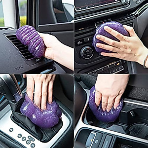 ASFSKY Car Putty Car Cleaning Gel Car Cleaning Putty Car Gel Cleaner Car Slime for Car Dust Cleaner Keyboard Dust Cleaning Gel 5 Pack (Purple)