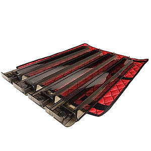 Linda Li American Mah Jongg Set Black Quilted Soft Bag - 166 White Engraved Tiles, 4 All-in-One Rack/Pushers