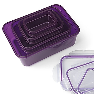 GOURMETmaxx BPA-Free Food Storage Container-Set, 14 Pieces | Suitable for Dishwasher, Freezer, Microwave | Clip Lid Food Container | Air tight, liquid proofed and aroma Safe