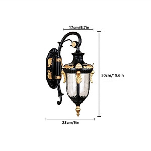 European wall light Wall-mounted Exterior Wall Light Europe Outdoor Wall Lamp Waterproof Garden Lights Retro Creative Doorway Lighting Luminaire Home Decor Royal House Courtyard Porch Fence Sconce Fix