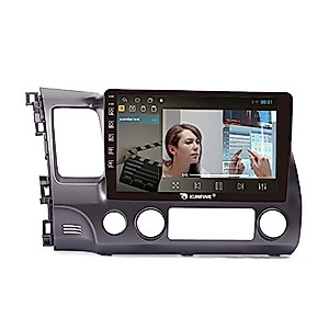 KUNFINE Android Radio CarPlay &Android Auto Autoradio Car Navigation Stereo Multimedia Player GPS Touchscreen RDS DSP BT WiFi Headunit Replacement for Honda Civic 2004-2011, if Applicable