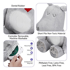 Voices Baby Plush Toy AI Smart Cry Detection Musical White Noise Machines Newborn Bouncer Registry Gifts, Cute Stuff Plushies Animal Light Toy with Sleep Sound Nursery Décor Toddlers Soother