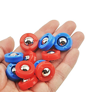 KETIEE Mini Shuffleboard Pucks Equipment Rollers Set 16PCS Shuffleboard Curling Accessories Free Sliding Bead Home Game for Family Fun