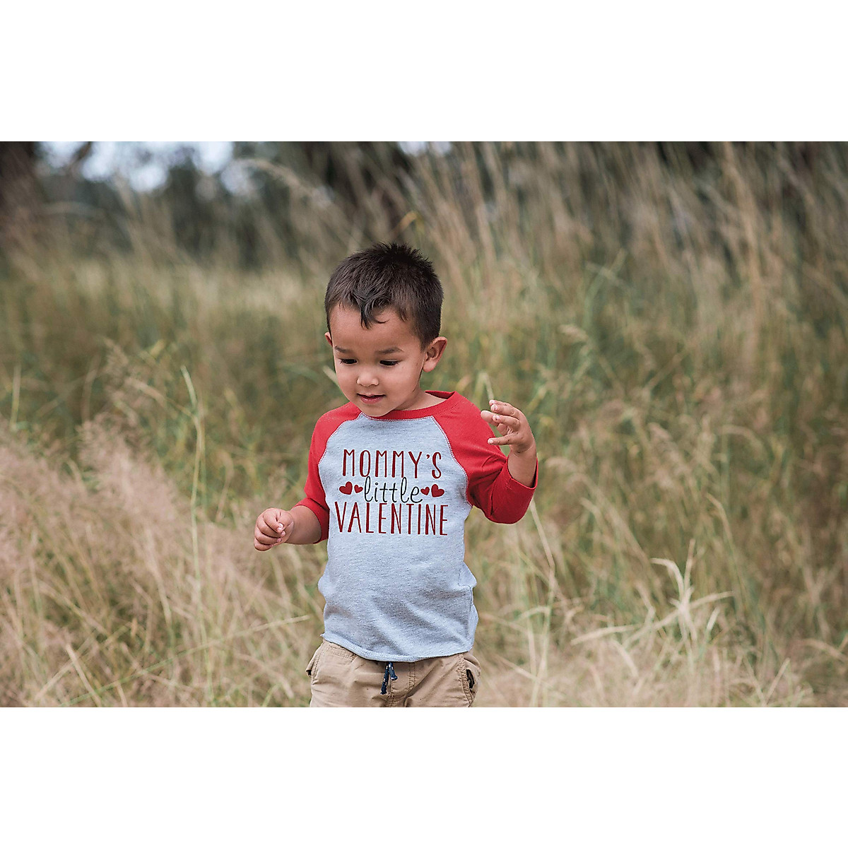 7 ate 9 Apparel Boy's Mommy's Little Valentine Baseball Shirt T-Shirt 18 Months Red
