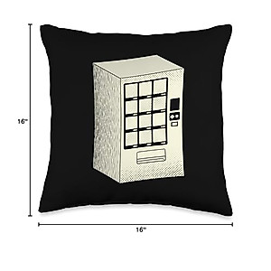 Vending Machine Vending Machine Clothing Japan Vending Retro Anime Machine Seller Throw Pillow, 16x16, Multicolor