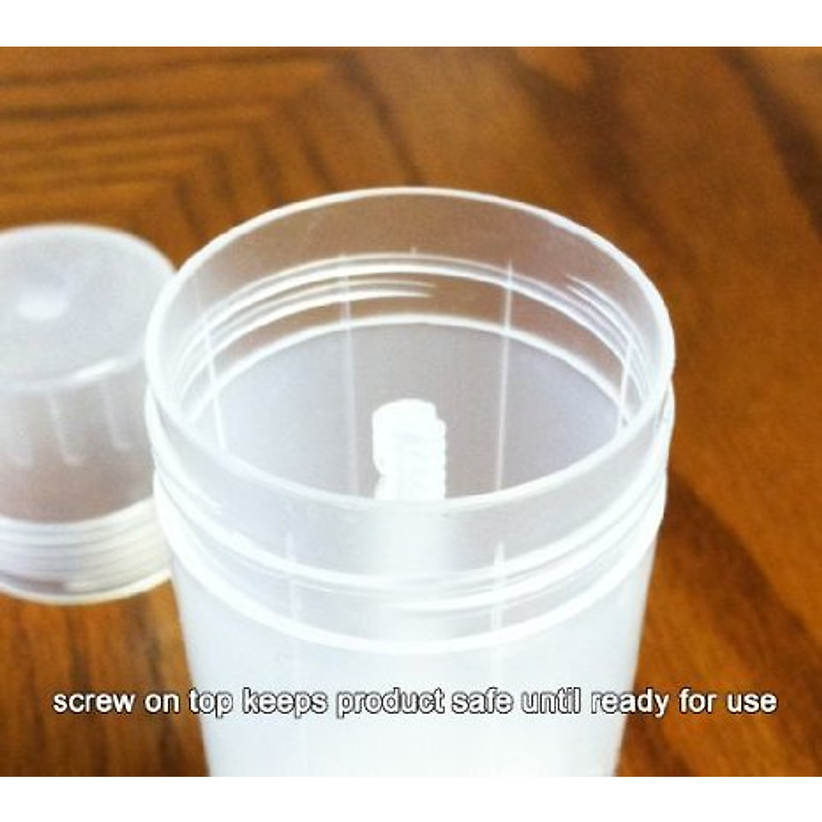 6 ct. Deodorant Twist-up Empty Containers (Natural) - for lotion bar, heel balm etc. (2 oz.) - Empty Deodorant Tubes (Clear)