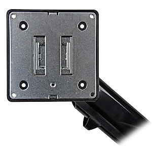 StarTech.com Desk Clamp Monitor Mount - Adjustable - Supports Monitors 12” to 34" (15.4lb/7kg) - Full Motion Slim VESA Mount Monitor Arm - Desk & Grommet Clamp -Black, TAA (ARMSLIM)