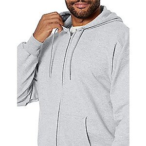 Hanes Men's Full Zip Ultimate Heavyweight Hoodie, Light Steel, Medium