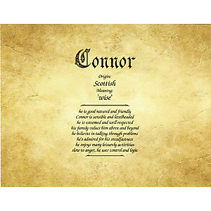 OLD PARCHMENT - Personalized ANY First Name Meaning Keepsake Print 8.5 x 11 | Artwork Home Decor Kids Room Brown 8.5 x 11 Inch