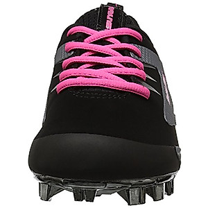 Rawlings Girl's Capture Baseball Shoe, Black/Pink, 3.0 M US Little Kid