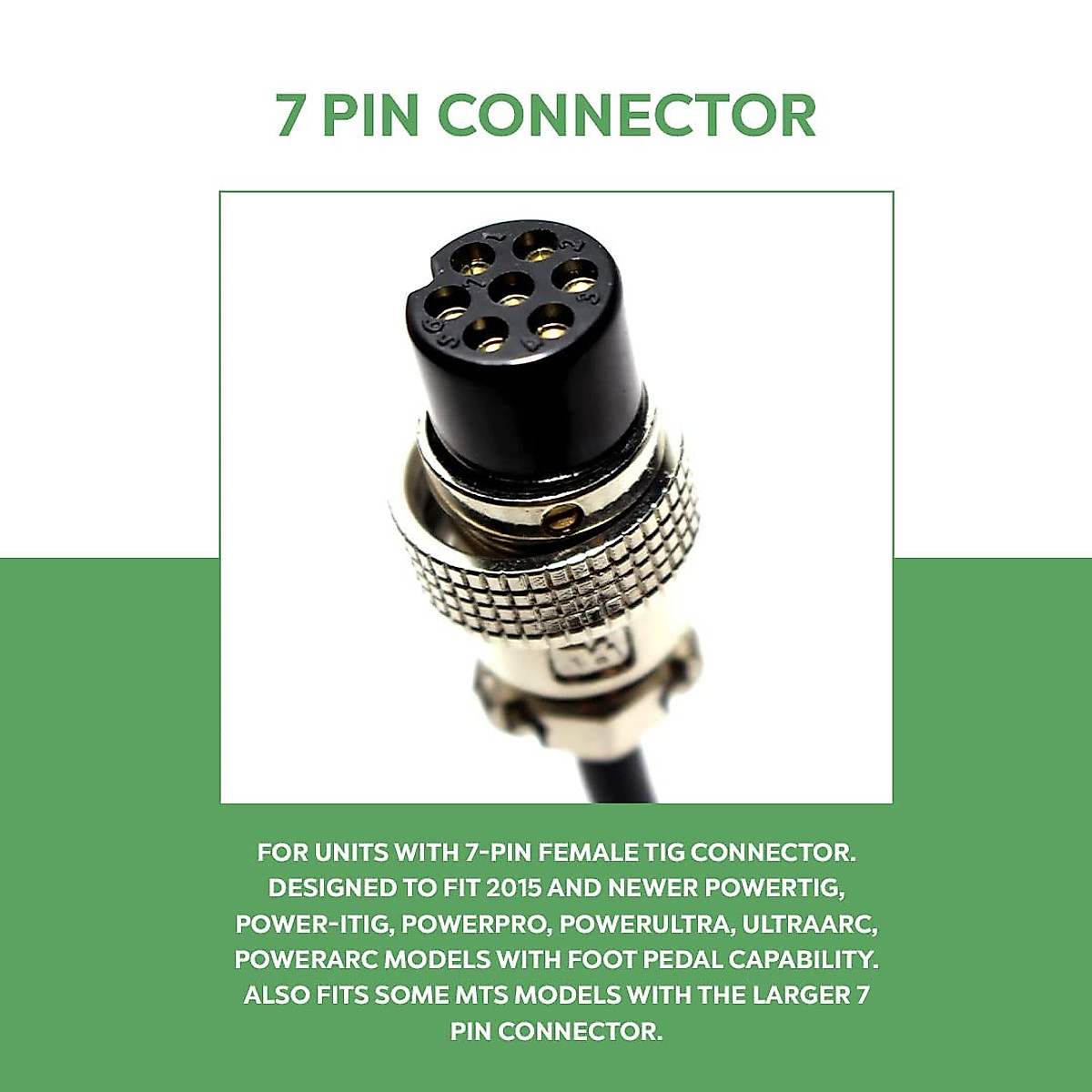 NOVA Welding Industries Pedal, for Everlast TIG Welders, Large 7-pin, female, non-MTS