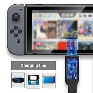 The Lord of the Tools 2Pcs USB Power Charger Cable Cord Replacement Compatible with Nintendo DSI/ 3DS/ 3DS XL/New 3DS / New 3DS XL/3DS LL USB Charging Cord Black