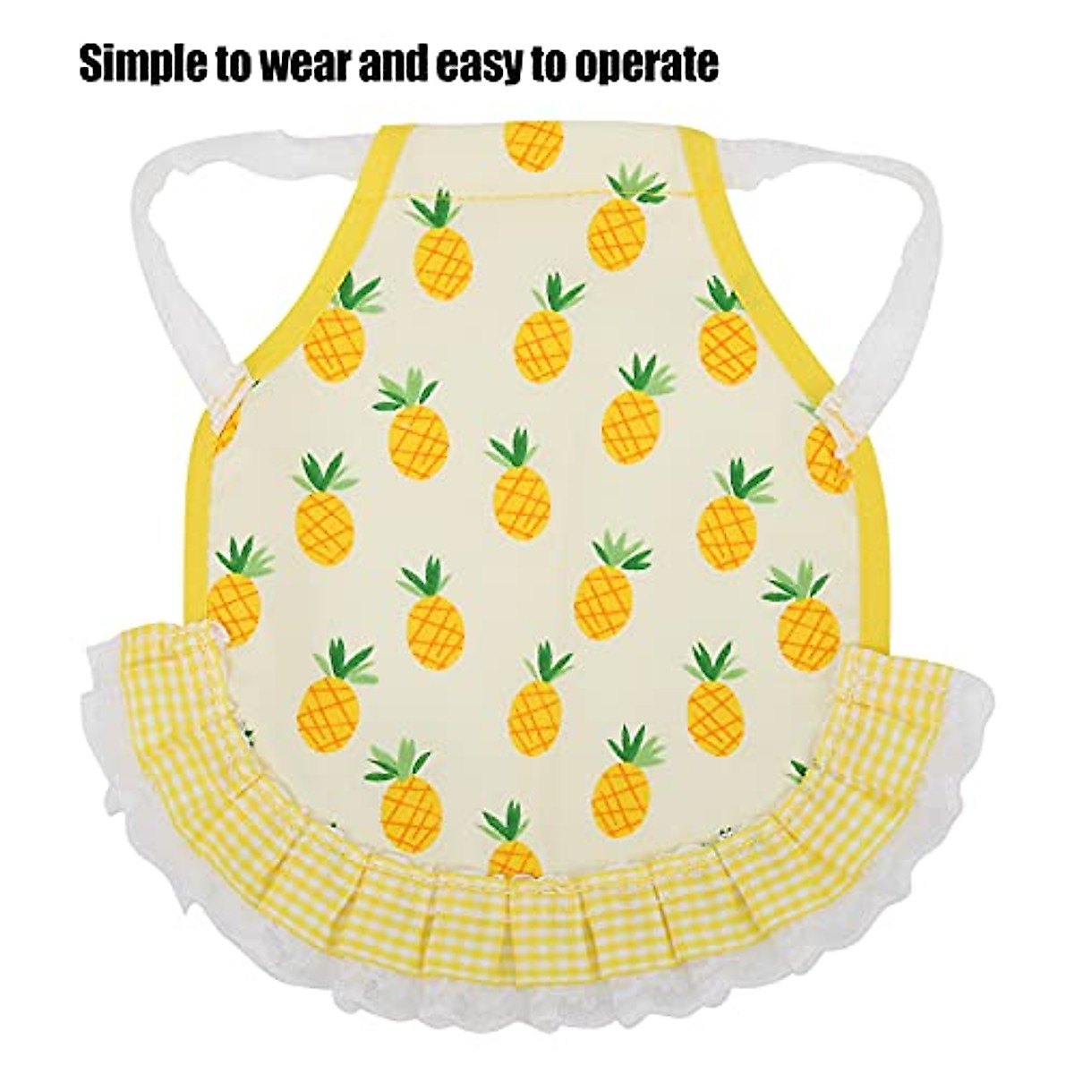 Pet Vest, Make The Chickens Feel Warm Hen Aprons Designed with Elastic Band Make The Feathers Grow Better for Home for Outdoors for Daily for Chicken(Pineapple)