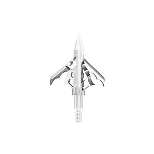 Muzzy Trocar Replacement Blades HB-Ti 100 Grain 4-Blade Hybrid Broadheads, Silver