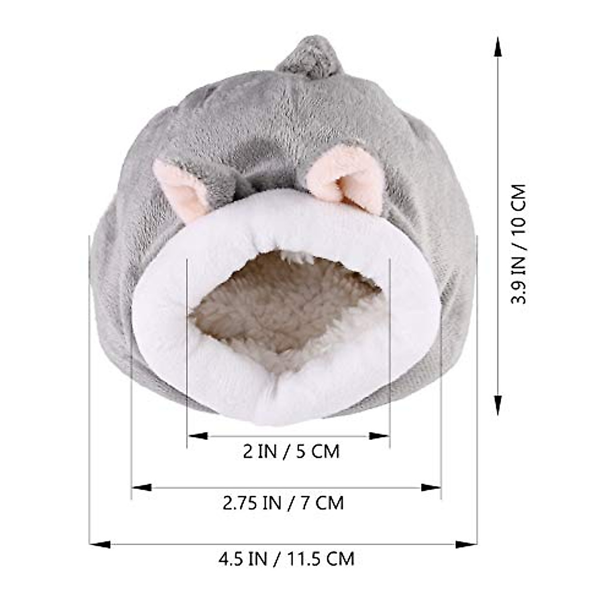 balacoo Hamster Winter Warm Bed House Hideout Small Animals Sleeping Cave Cotton Nest for Rat,Dwarf Hamster,Syrian Hamster