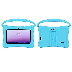 Acogedor Kids Tablet, 7 Inch Tablet with 2GB RAM 32GB ROM, Quad Core Processor, 3D Design, Dual Camera, Parental Control, Protective Cover Case with Stand (Blue)