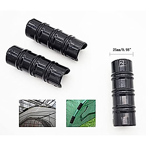 Alphami 20pcs Black 25mm Snap-on Clips Garden Construction Pipe Clips Farm Plastic Clips Greenhouse Film Clips