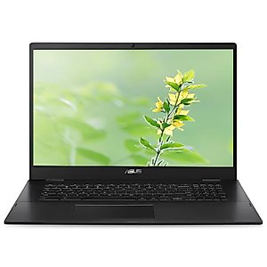 Asus 2024 17" FHD IPS Chromebook, Intel Celeron Processor Up to 2.80GHz, 4GB Ram, 128GB Storage, Super-Fast WiFi, Full Size Keyboard, Chrome OS, Dale Black(Renewed)