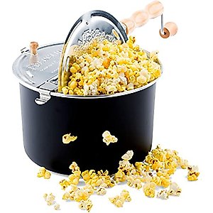 Franklin's Original Whirley Pop Stovetop Popcorn Machine Popper. Delicious & Healthy Movie Theater Popcorn Maker. FREE Organic Popcorn Kit. Makes Popcorn Just Like the Movies.