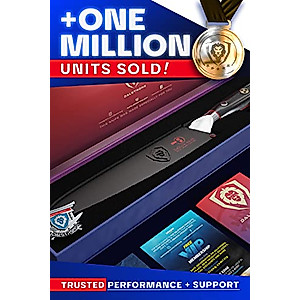 DALSTRONG Utility Knife - 6 inch - Shogun Series ELITE - Damascus - Japanese AUS-10V Super Steel Kitchen Knife - Vacuum Heat Treated - Cooking Knife Vegetables Meat - w/Sheath