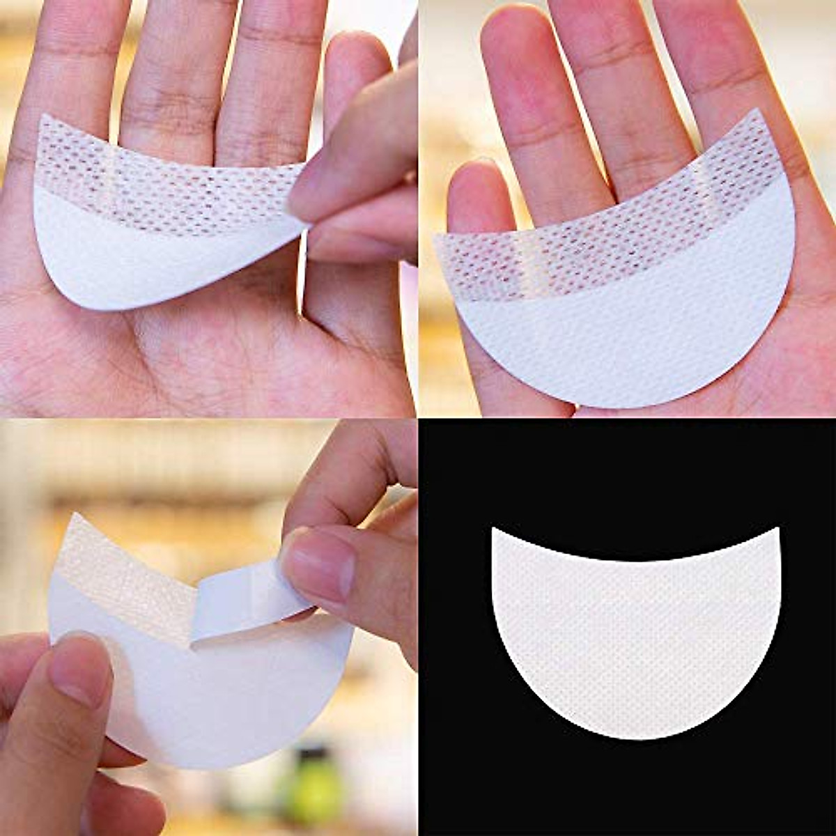 BetterJonny 200 Pieces Eyeshadow Stencils Pads, Eyeshadow Shields Lint Free Under Patches for Eyelash Extensions,Tinting and Lip Makeup Residue