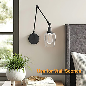 2 Pack Clear Glass Shade, Wine Cup Shaped Glass Lamp Shades, 5.51inch High, 4.72inch Diameter, 1.96inch Fitter, High Transmittance Lampshade Replacement for Pendant Lights Chandelier Vanity Lights