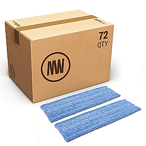 Bulk 18" Absorbent Microfiber Wet Mop Pad | Wholesale Professional Microfiber Mop Pad Refills | Case Quantity (72 Count)