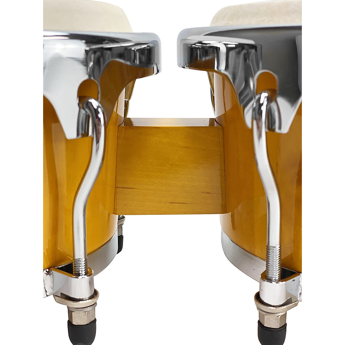 Zenison - BONGO DRUMS 8+9" SET, NATURAL WOOD Dual Bongos WORLD LATIN Percussion