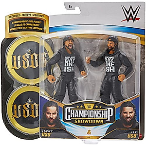 WWE Mattel ​MATTEL Jimmy and Jey USO Championship Showdown 2 Pack 6 in Action Figures High Flyers Battle Pack for Ages 6 Years Old and Up​