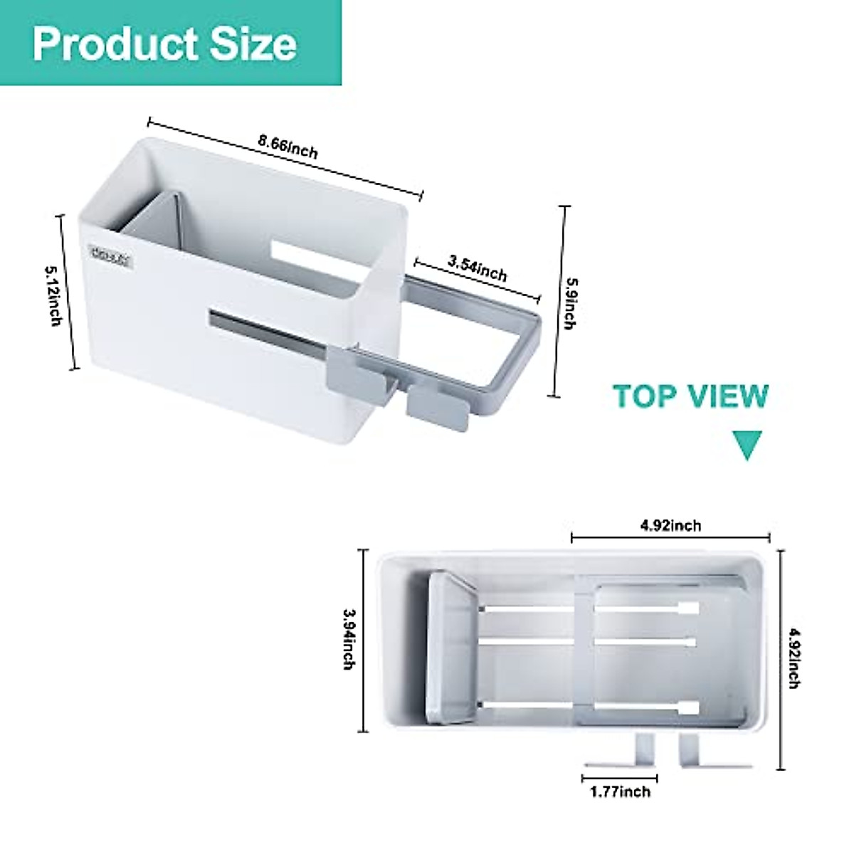 Hair Dryer Holder Wall Mounted, Hair Tools and Styling Organizer for Bathroom , Bathroom Supplies Storage Vanity Caddy for Blow Dryer Curling Wand Hair Straightener Brushes