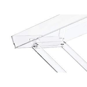 LIKENOW Furniture Acrylic Folding Tray Table,Acrylic Side Table,Acrylic End Table,Clear,Modern,19x13 inch,23 inch High
