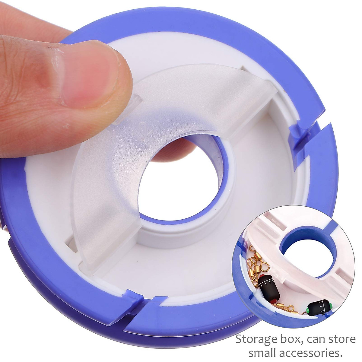 BESPORTBLE Fishing Line Bobbins Line Spool Box Fishing Line Storage Holder Fishing Snell Leader Rigs Foam Spool for Fly Fishing Tippet Holder Line Organizer Storage Accessories