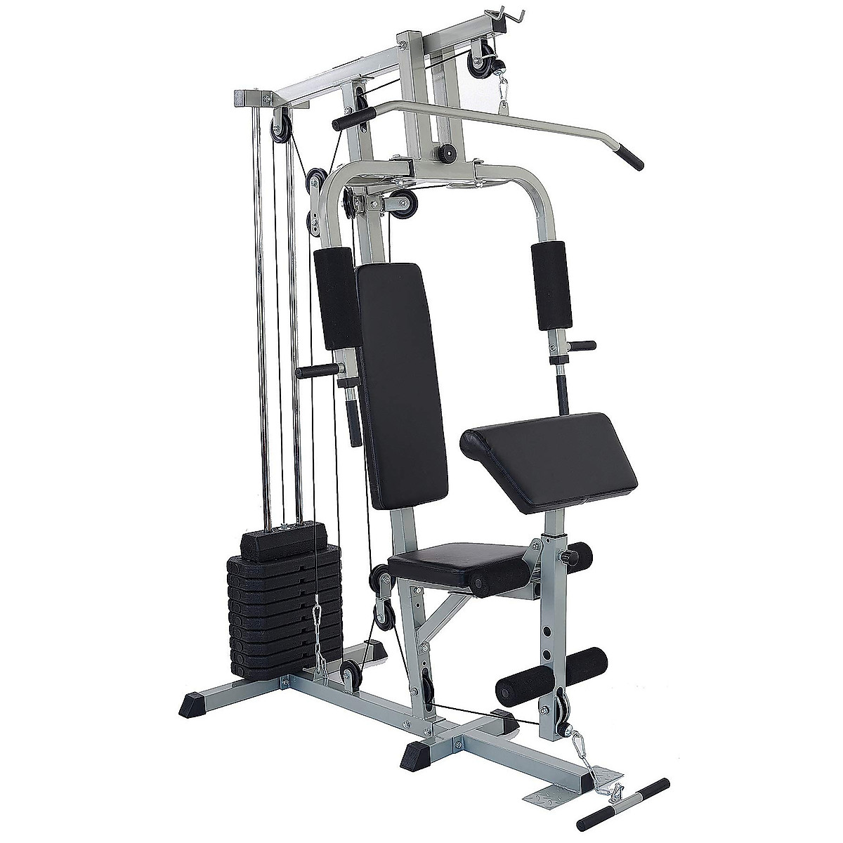 BalanceFrom RS 80 Home Gym System Workout Station with 330LB of Resistance, 125LB Weight Stack