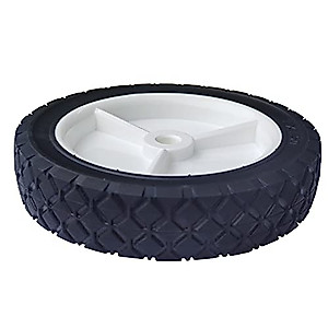 Zweipappel Pair of Wheels Universal Replacement for Lawn Mower and Carts, 7x1.50 Rubber Wheels Width:1.26-Inch/32mm