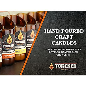 Torched Beer Scented Candles | Natural Soy Wax Candle | Blood Orange IPA Scent 8 oz | Makes a Great Gift for Men, Beer Lovers, and Collectors | Bar Man-Cave Decor and Accessories