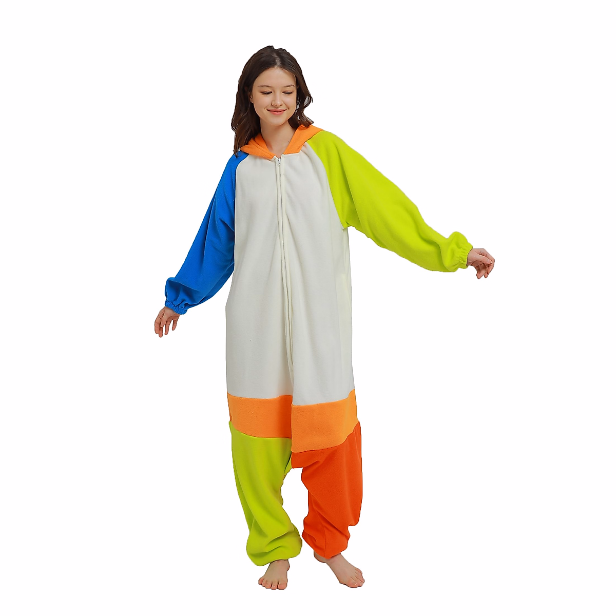 Adult Onesie Bear Halloween Costume Hooded One Piece Pajamas Sleepwear Small