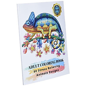 Adult Coloring Book : 60 Stress Relieving Animals Designs: A Lot of Relaxing and Beautiful Scenes for Adults or Kids
