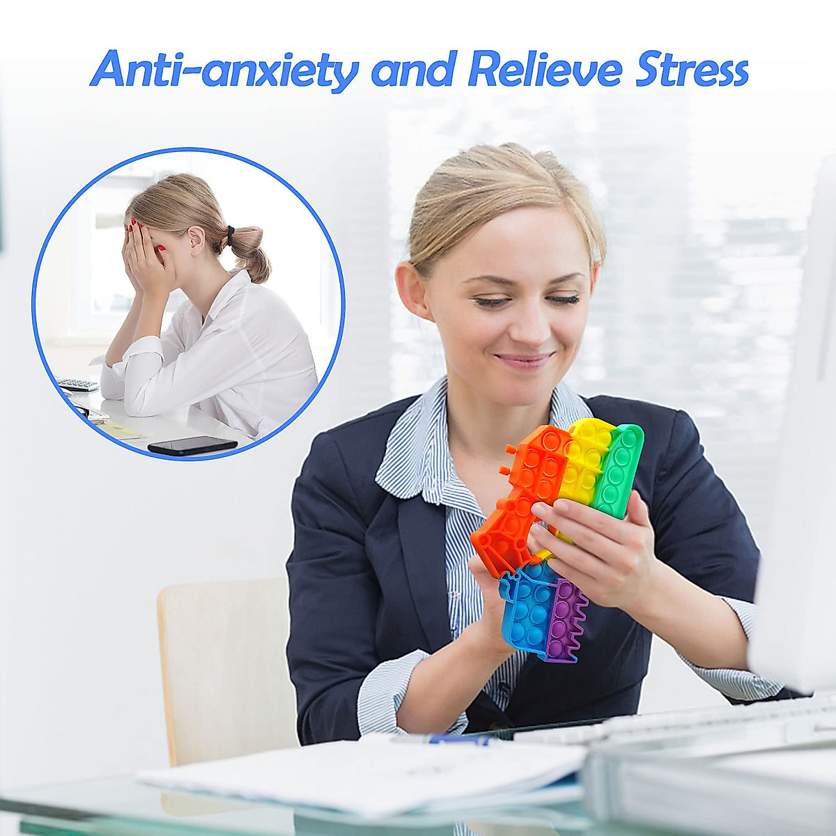 JLiup Excavator Fidget Pop Toys,2 Pack Push Bubble Sensory Tractor Silicone Toy, Popper Toys Special Needs Anti-Anxiety Stress Reliever Squeeze Toy for Boys Easter Halloween Basket Stuffers