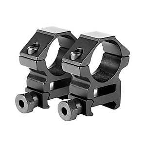 360 Tactical – 11 Slots Riser Base Adapter 11mm Dovetail Extension to 20mm Weaver Picatinny Rail Mount W/ 1 INCH 25.4MM Low Profile Scope Ring