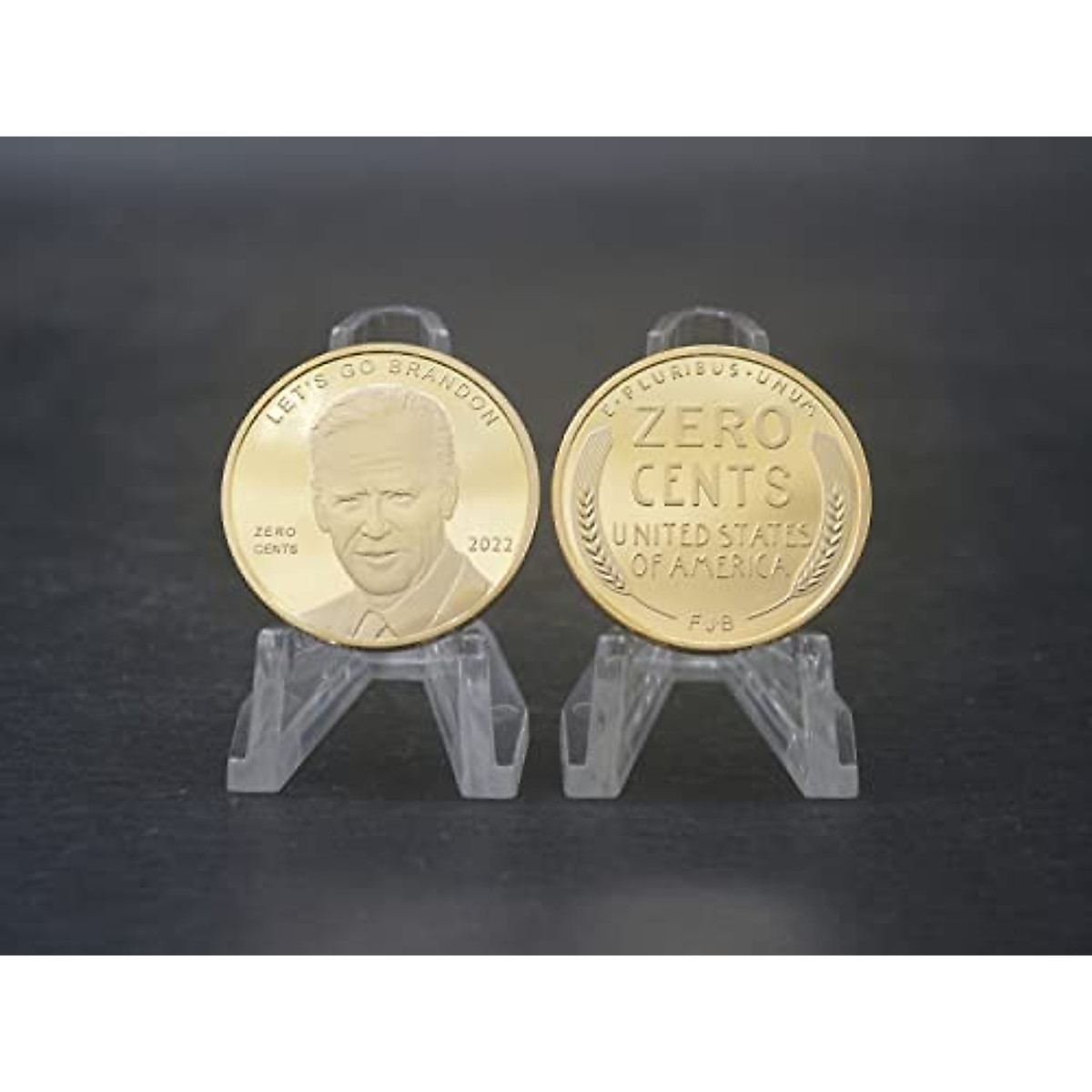 2022 Joe Biden Zero Cents Novelty Penny Coin - Let's GO Brandon FJB Coin