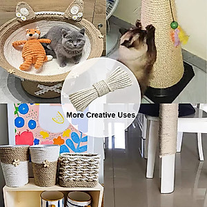 Pettipaws Natural Sisal Rope Cat Activity Structure, 38 inches, Wall Mount, Modern Design, All Life Stages