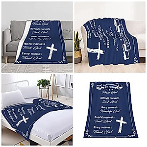 LSEOMIO Christian Gifts for Women Men - Gifts for Women Birthday Unique - Inspirational Gifts for Women Men - Religious Gift for Women - Throw Blankets for Couch Sofa Bed Warm Gifts 50"X 60"