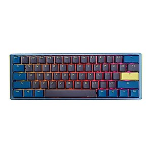 Ducky One 3 Mini Daybreak 60% Mechanical Keyboard: Quack Mechanics Dampening, Hot-Swappable Cherry MX Clear Switches, High-Density PBT Tripleshot Keycaps, RGB, US